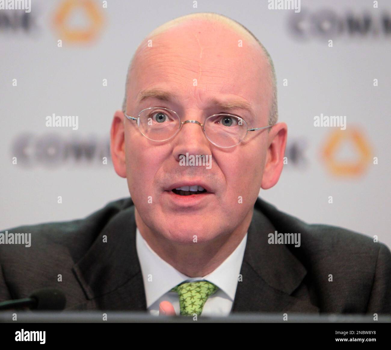 CEO of Commerzbank Martin Blessing speaks in Frankfurt, Germany ...