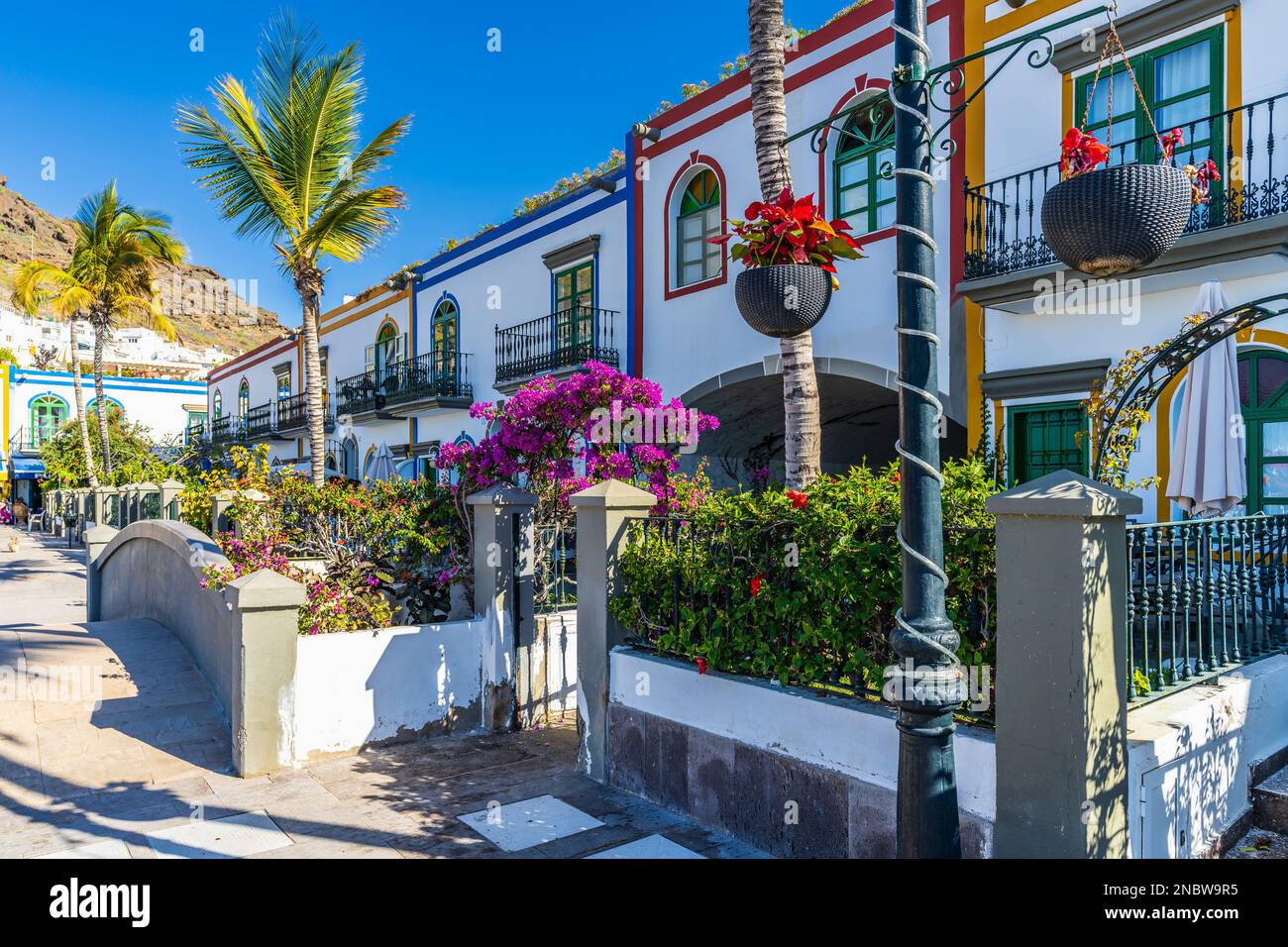 Puerto de Mogan,,Spain, December 22, 2022. Colorful houses in Puerto de ...
