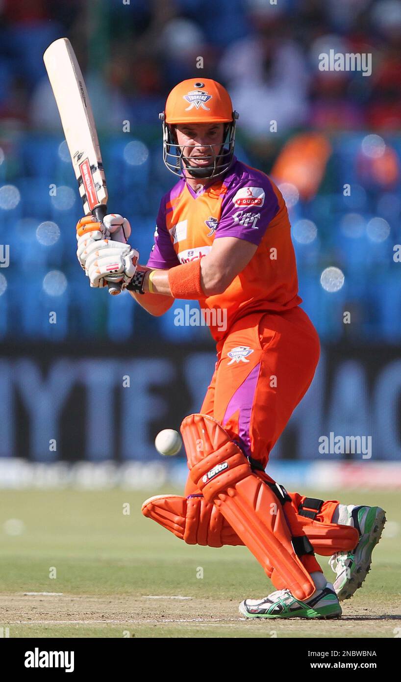 Kochi Tuskers Kerala's Michael Klinger plays a shot during an Indian ...