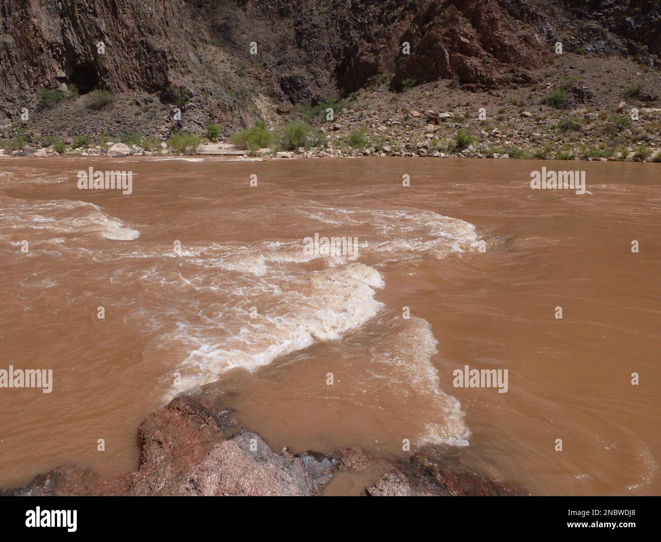 The Colorado River flowing through the Grand Canyon. Arizona, USA Stock ...