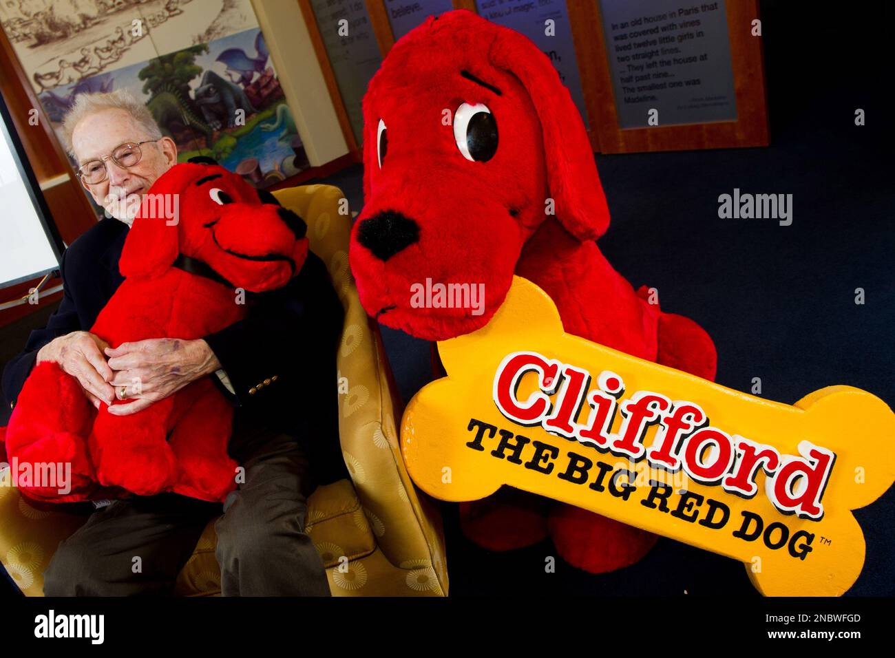 Author and cartoonist Norman Bridwell, creator of Clifford the Big Red ...