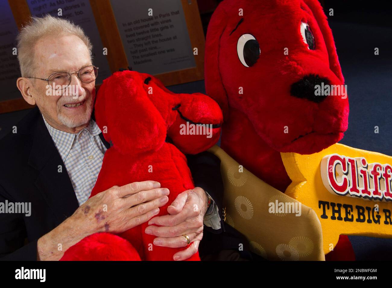 Author and cartoonist Norman Bridwell, creator of Clifford the Big Red ...