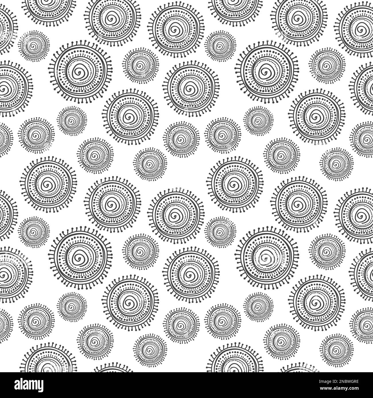 Black and white seamless pattern with sun symbol african motif Stock ...