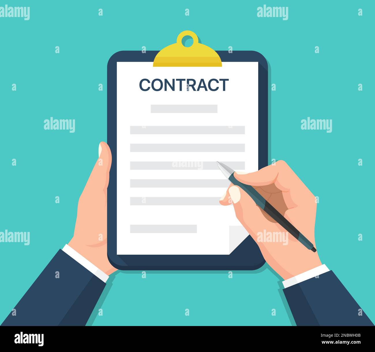 Signed document Stock Vector Images - Alamy