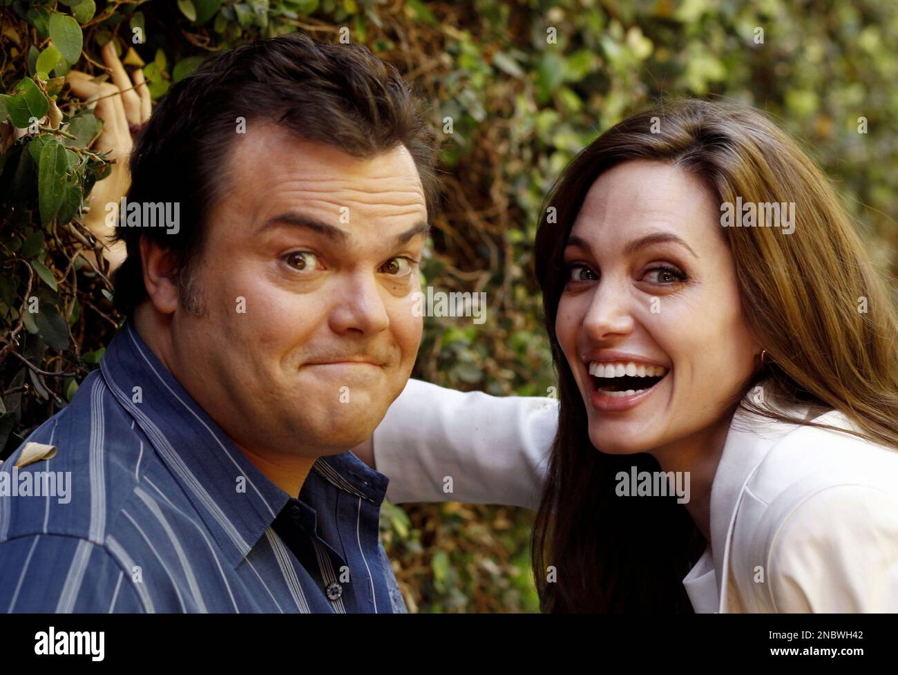 Actors Angelina Jolie, right, and Jack Black, from the upcoming film ...