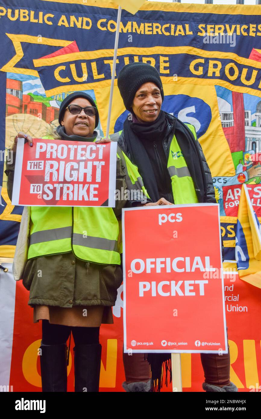 London, UK. 14th February 2023. PCS (Public and Commercial Services ...