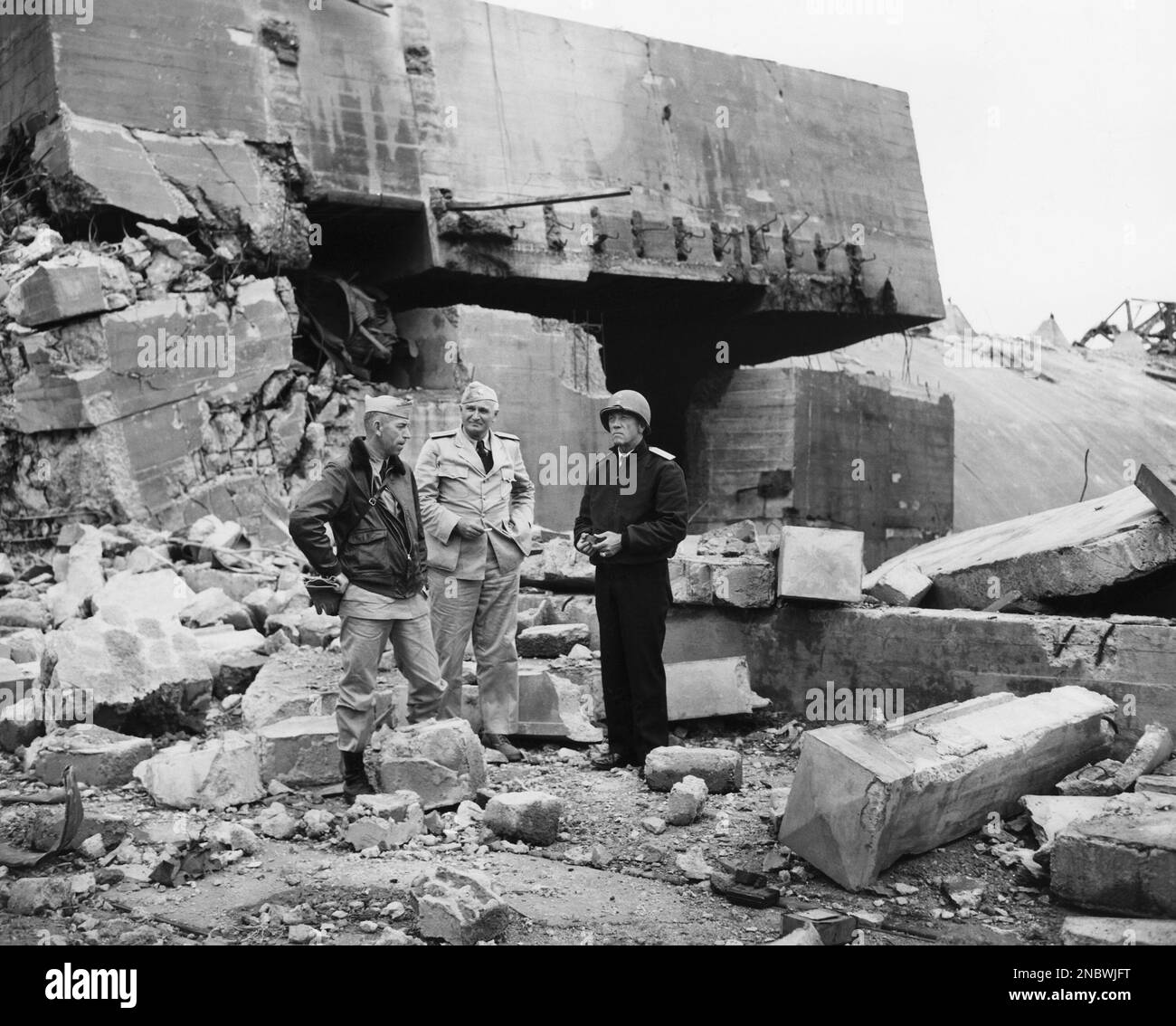 Commodore William A. Sullivan, USN, left, port salvage expert; Rear ...