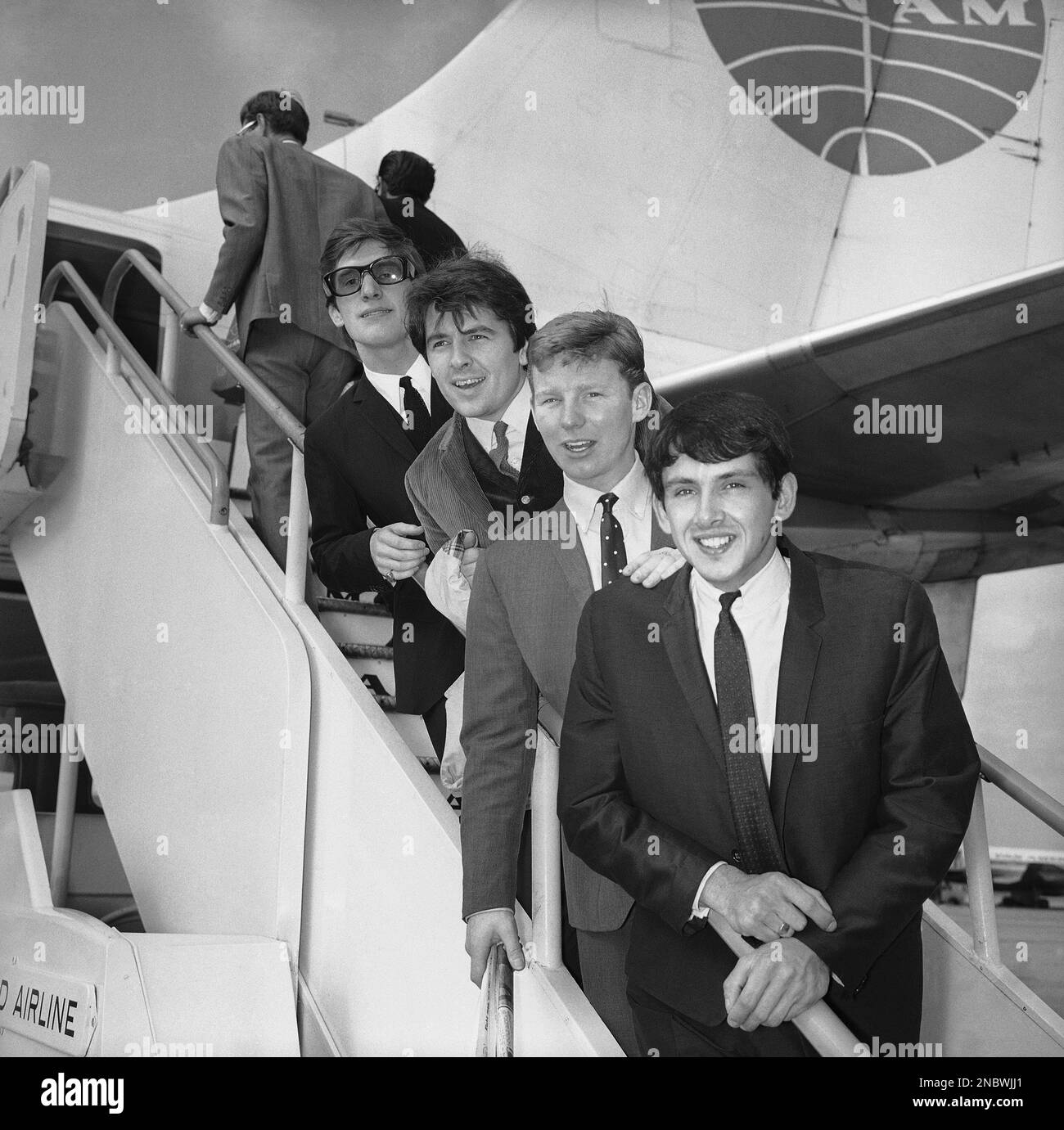 Pop band, the Searchers are, from left: Chris Curtis, Mike Pender, John ...