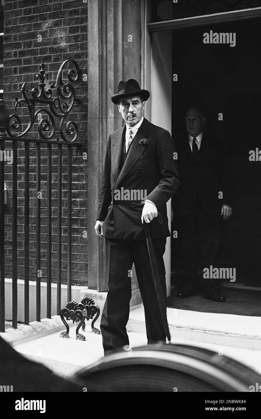 Sir Nevile Henderson, British Ambassador in Berlin, home to report on ...