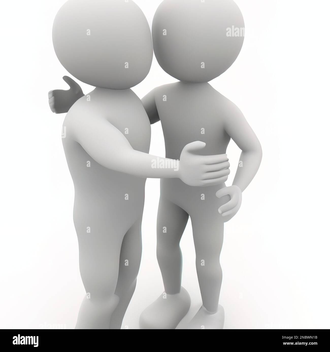 An illustration of 3d people about hugging each other Stock Photo - Alamy