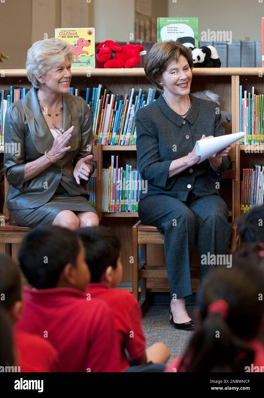 Pam Willeford, left, chair of the Laura Bush Foundation For America's ...