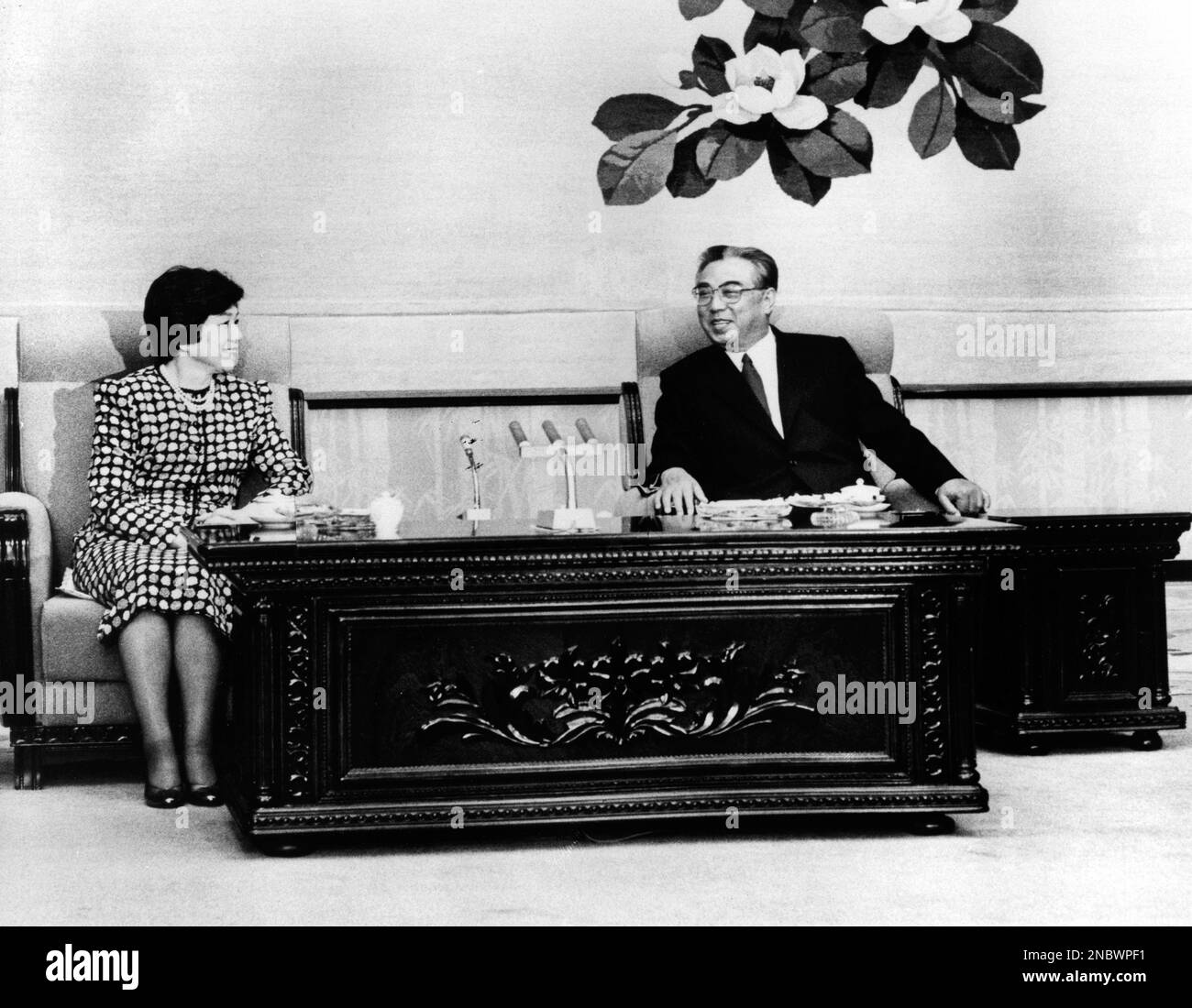 In this September 1987 photo from North Korea's official Korean Central ...