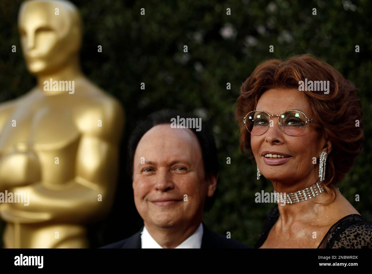 Actress Sophia Loren, right, and Billy Crystal arrive at The Academy of ...