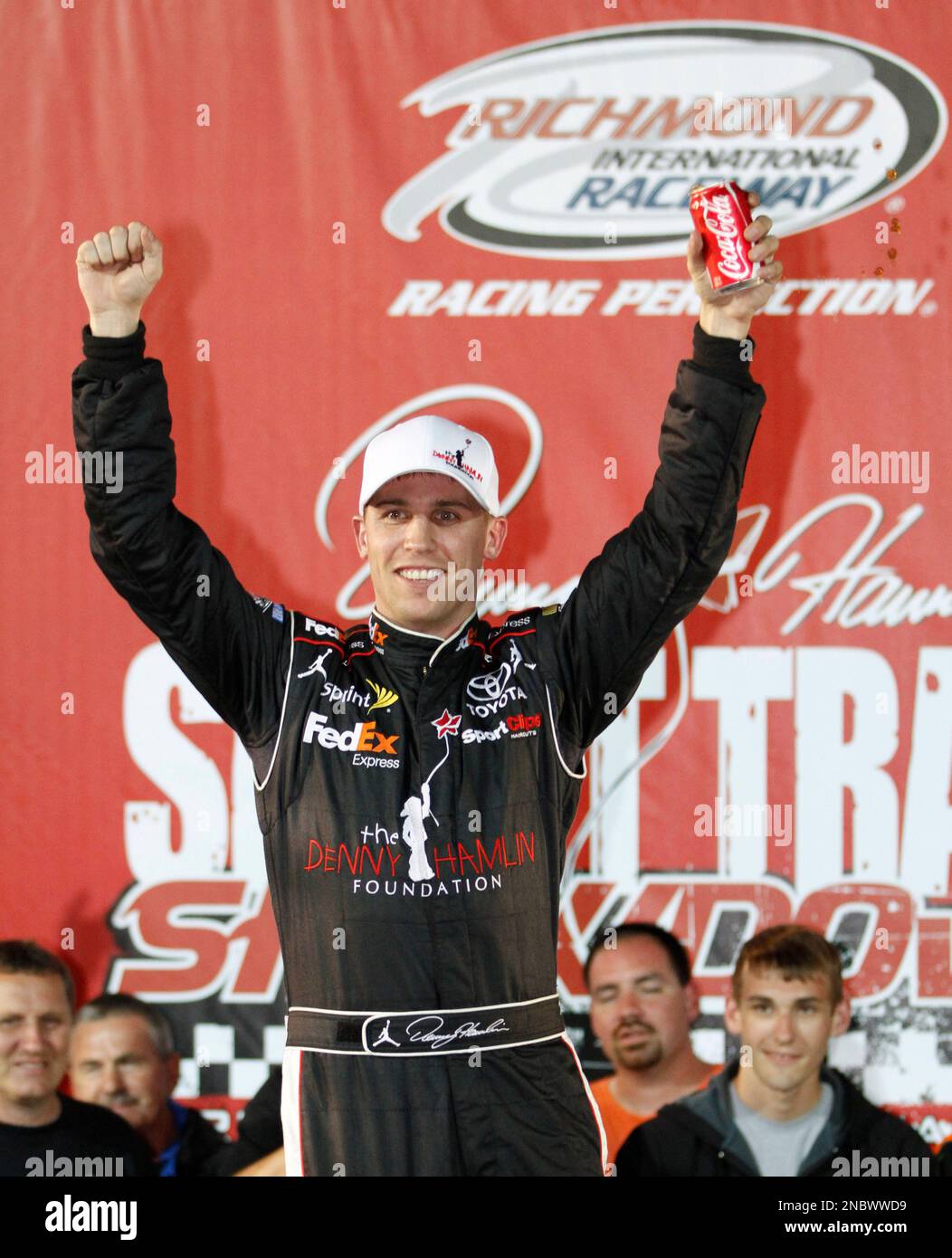 FILE - In this Thursday April 28, 2011 file photo, Denny Hamlin ...