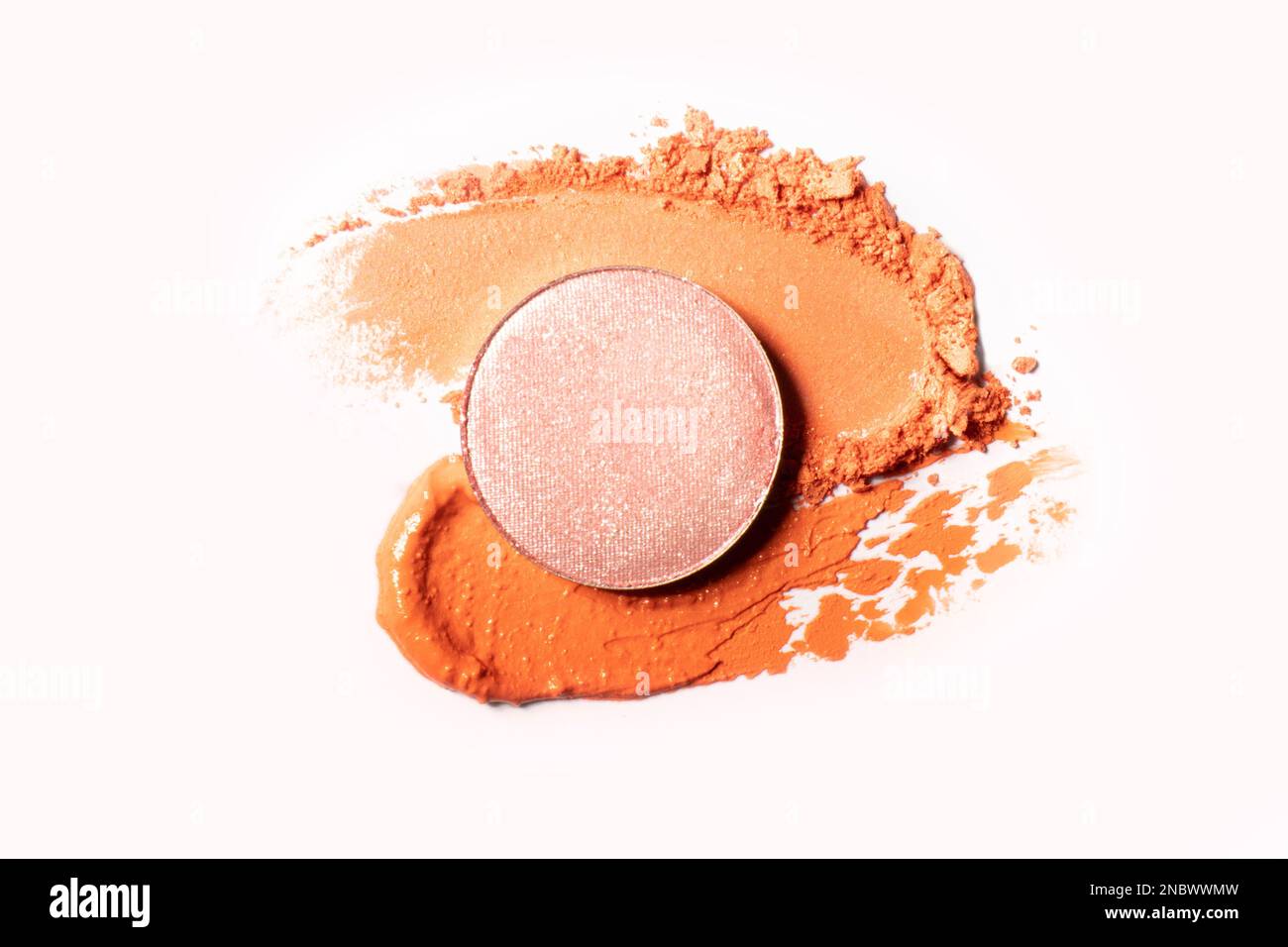 Make up swatches-light pink blush, brick color cream, and dark skin ...