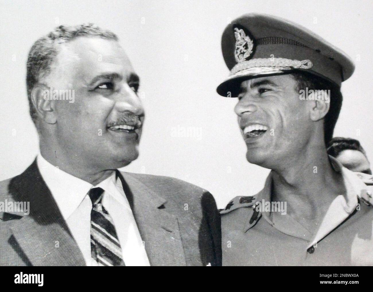 In this undated 1969 photo, Egypt's President Gamal Abdel Nasser, left ...