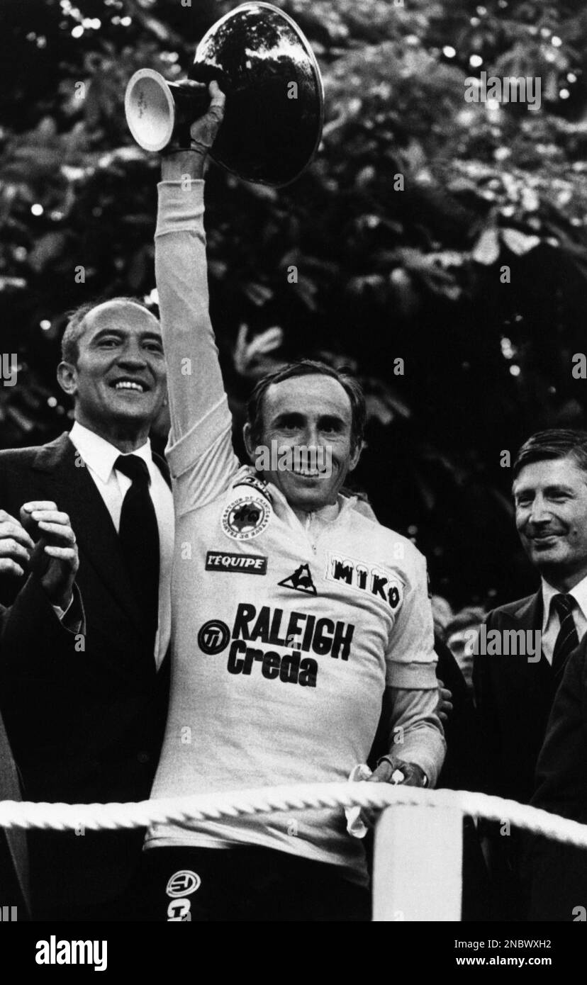 Dutch racing cyclist Hendrik Gerardus Jozef "Joop" Zoeltemelk, standing ...