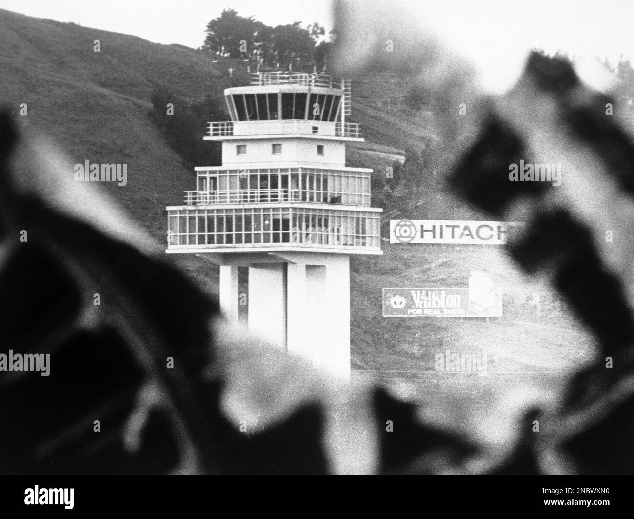 The control tower at Los Rodeos Airport, Tenerife, on April 6, 1977, is ...