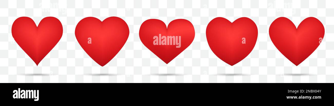 Set of different heart icons. Vector illustration Stock Vector Image ...