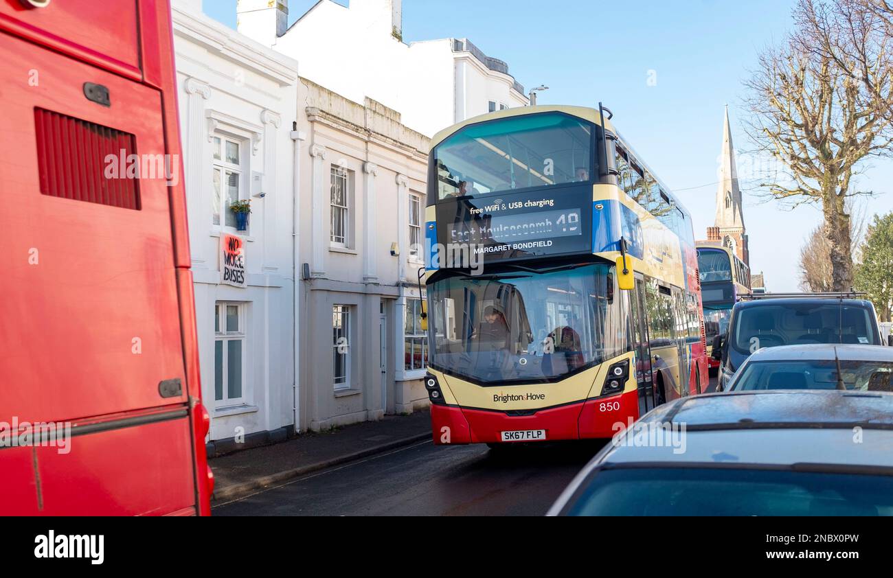 Brighton UK 14th February 2023 - Residents of Upper North Street and ...