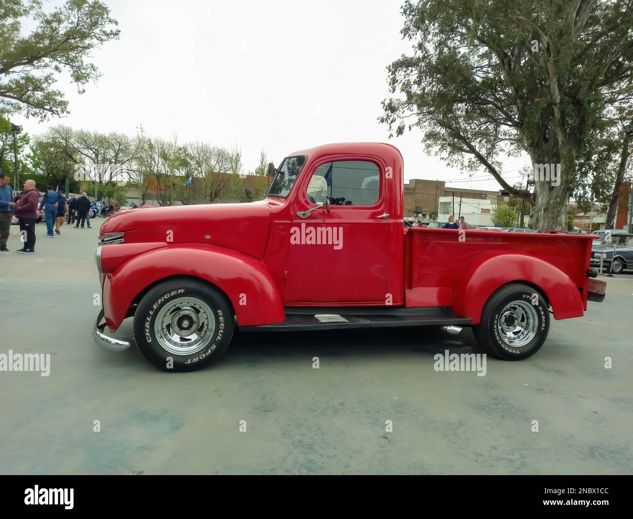 Lanus, Argentina - Sept 25, 2022: old red 1940s Chevrolet Chevy AK ...