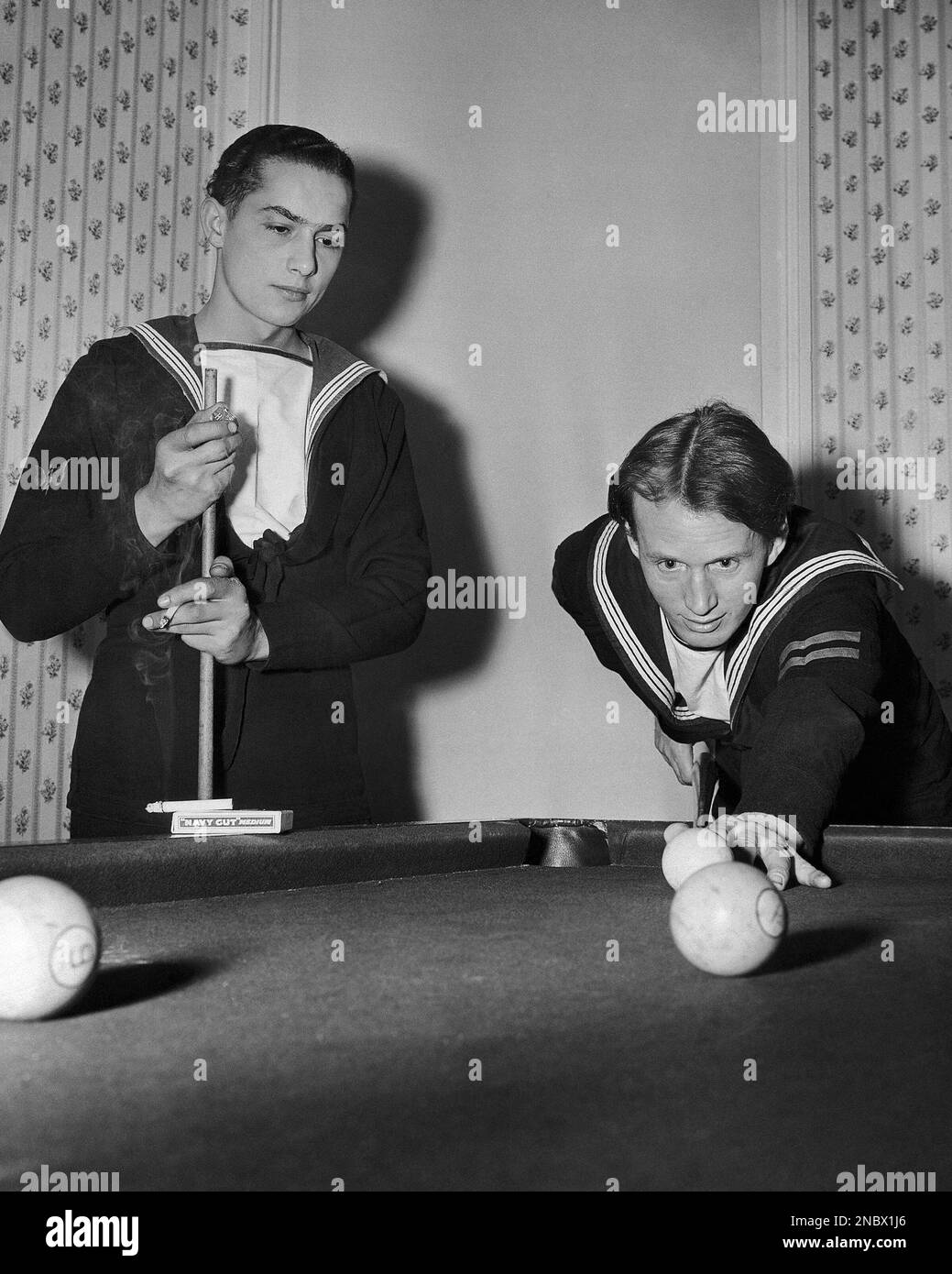 Harry Lanning, left, of Southampton, England, and Allen Balaheborough ...