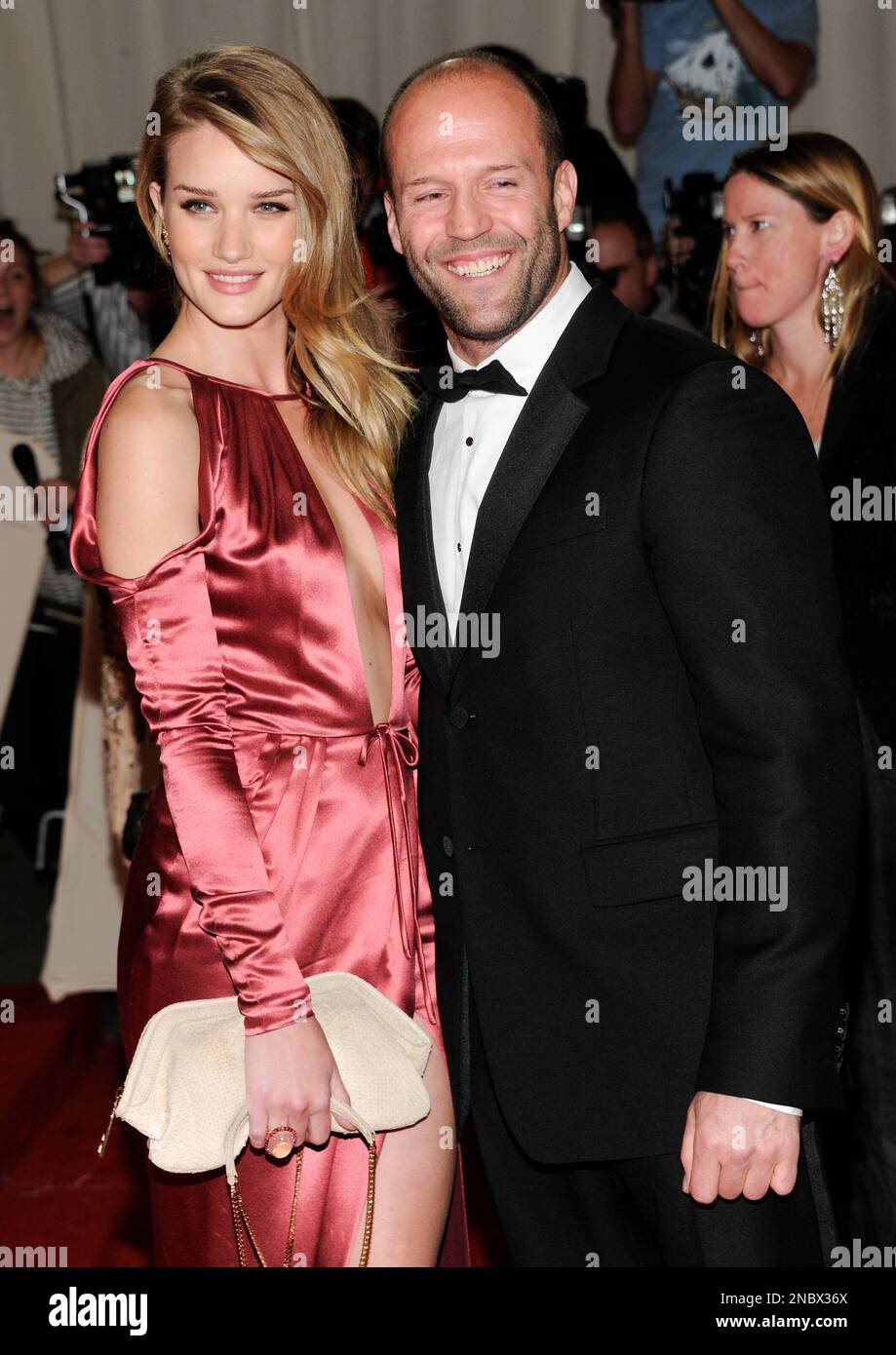Actor Jason Statham and girlfriend Rosie Huntington-Whiteley arrive at ...