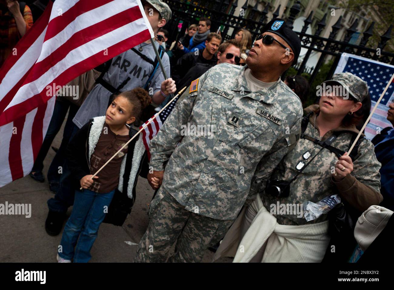 Elijah Stevens, center, of Poughkeepsie, N.Y, visits ground zero with ...