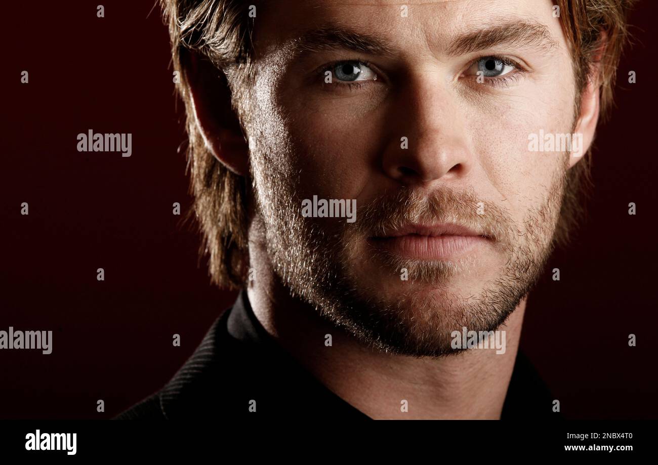 Actor Chris Hemsworth, from the film "Thor", poses for a portrait in ...