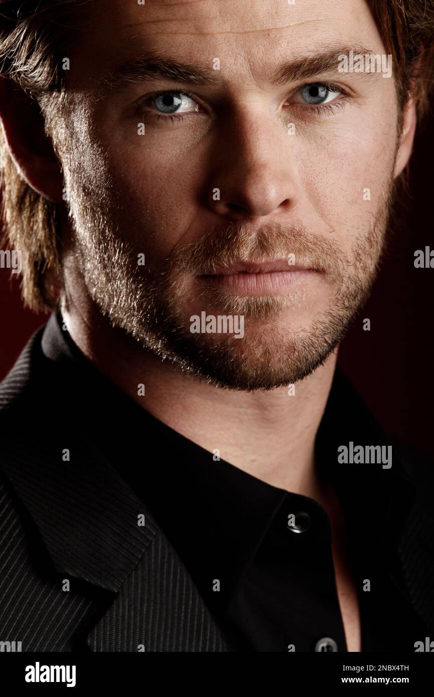 Actor Chris Hemsworth, from the film "Thor", poses for a portrait in ...