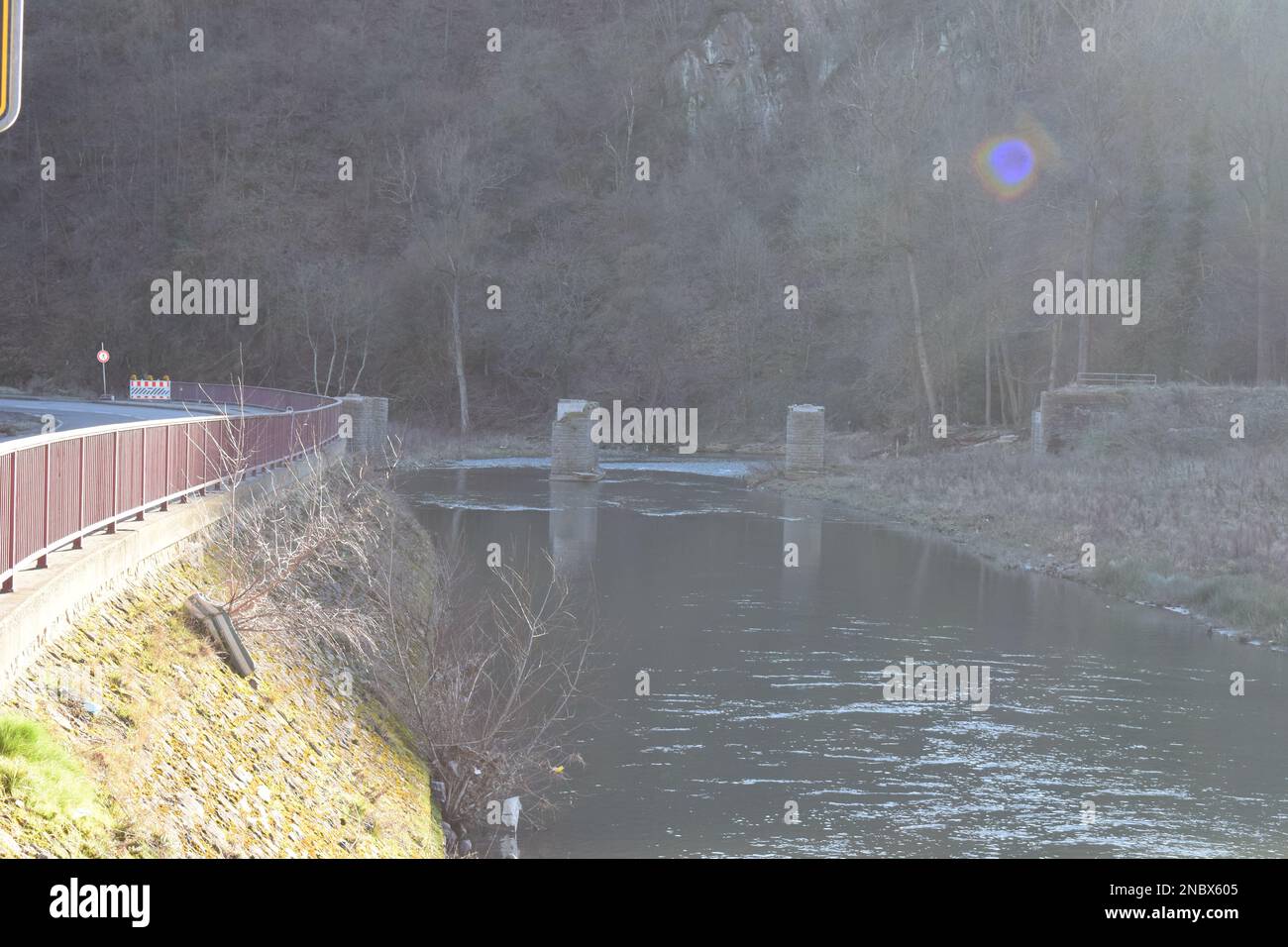 remains of a bridge lost in the Ahr flood 2021 Stock Photo - Alamy