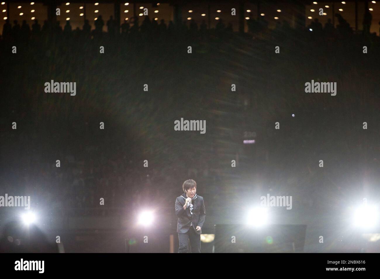 Taiwanese rock band Mayday singer Ashin performs during Rock Records ...