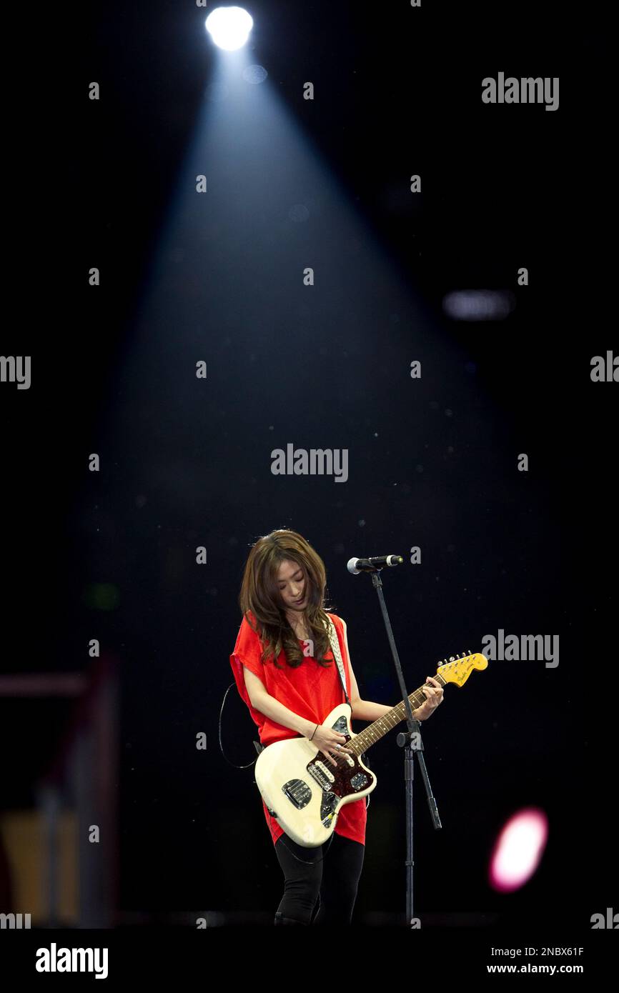 Taiwanese singer Cheer Chen performs during Rock Records' 30th ...