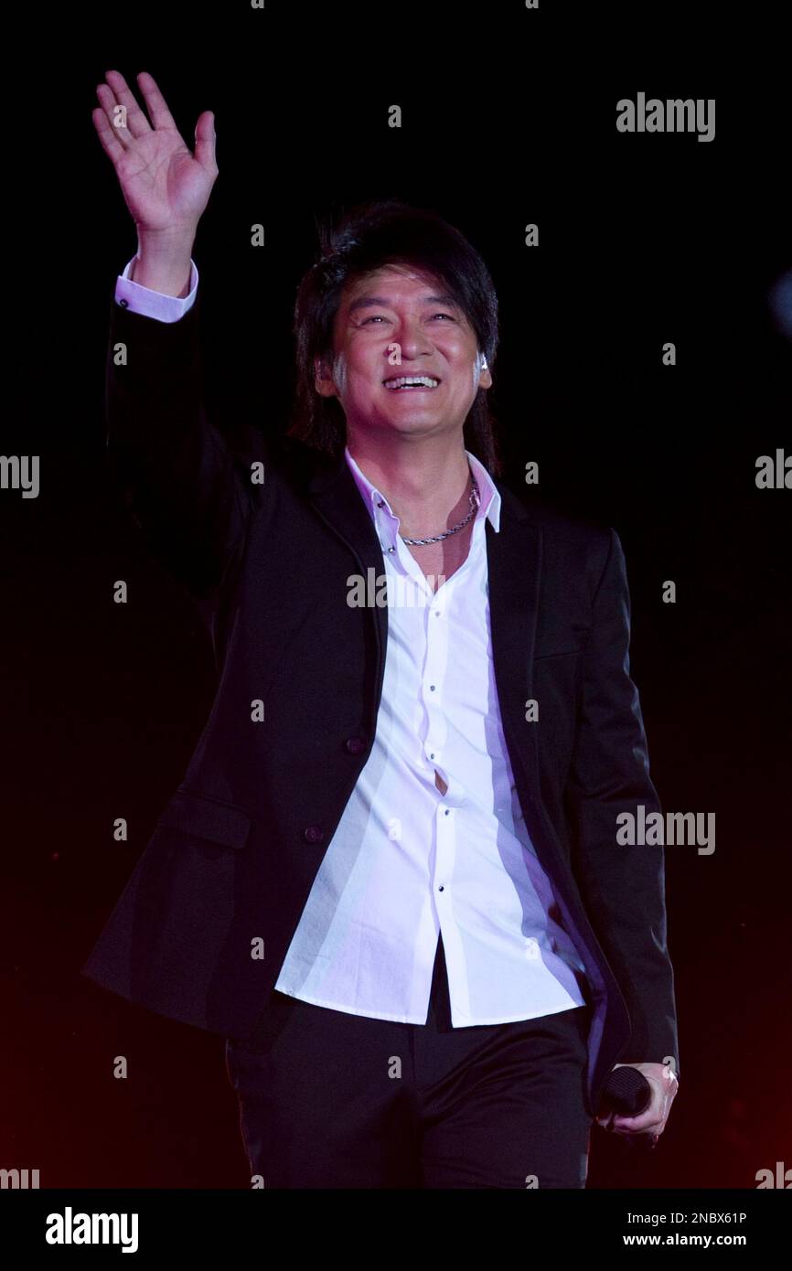 Taiwanese pop star Emil Chau performs during Rock Records' 30th ...