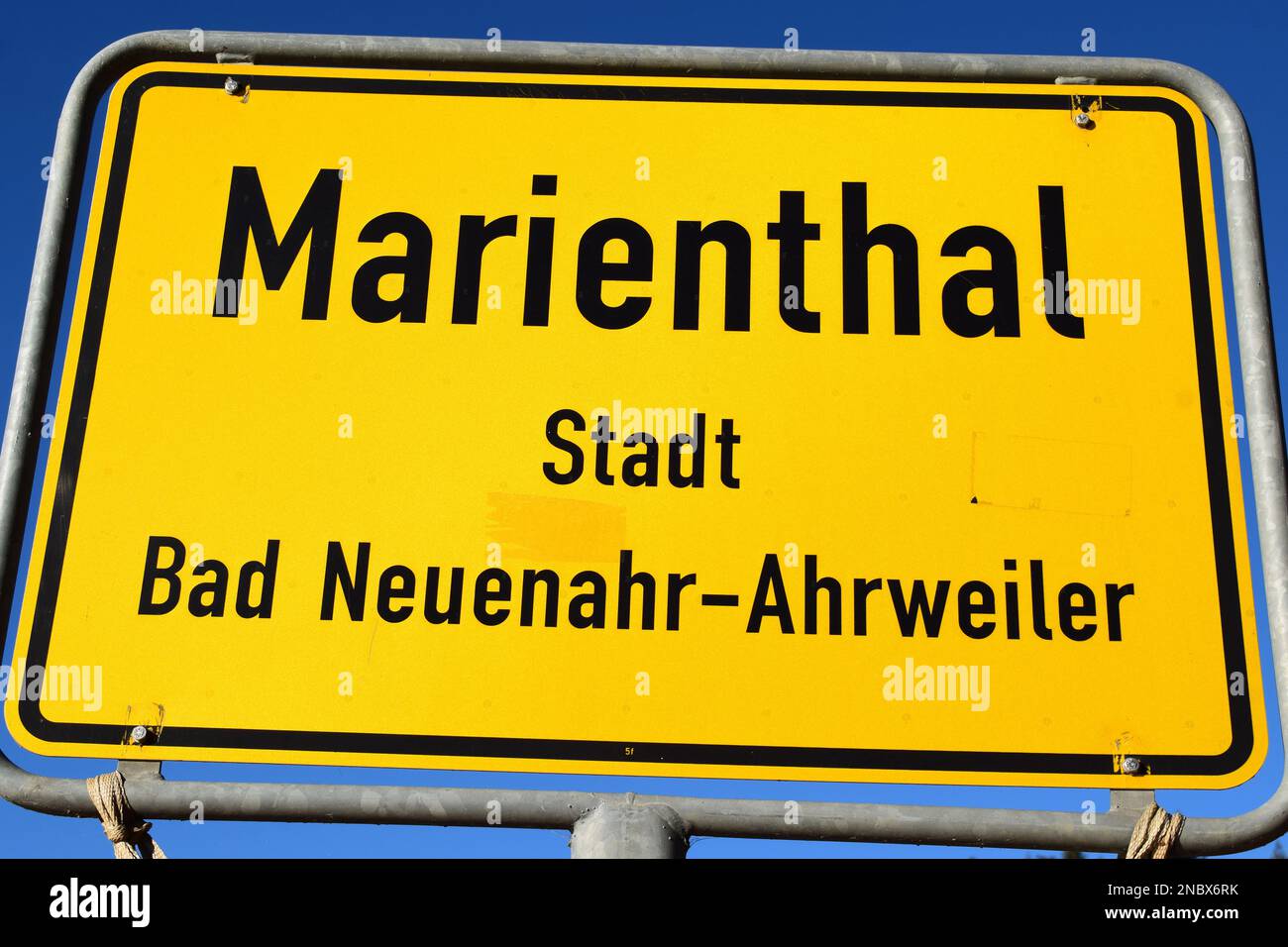 village sing of Marienthal Stock Photo - Alamy