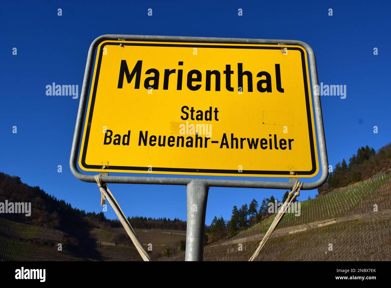 village sing of Marienthal Stock Photo - Alamy
