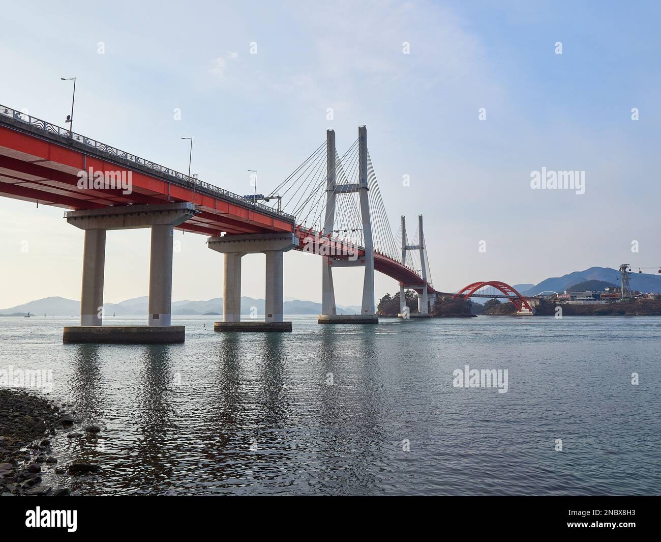 Samcheonpo cable bridge, South Korea Stock Photo - Alamy
