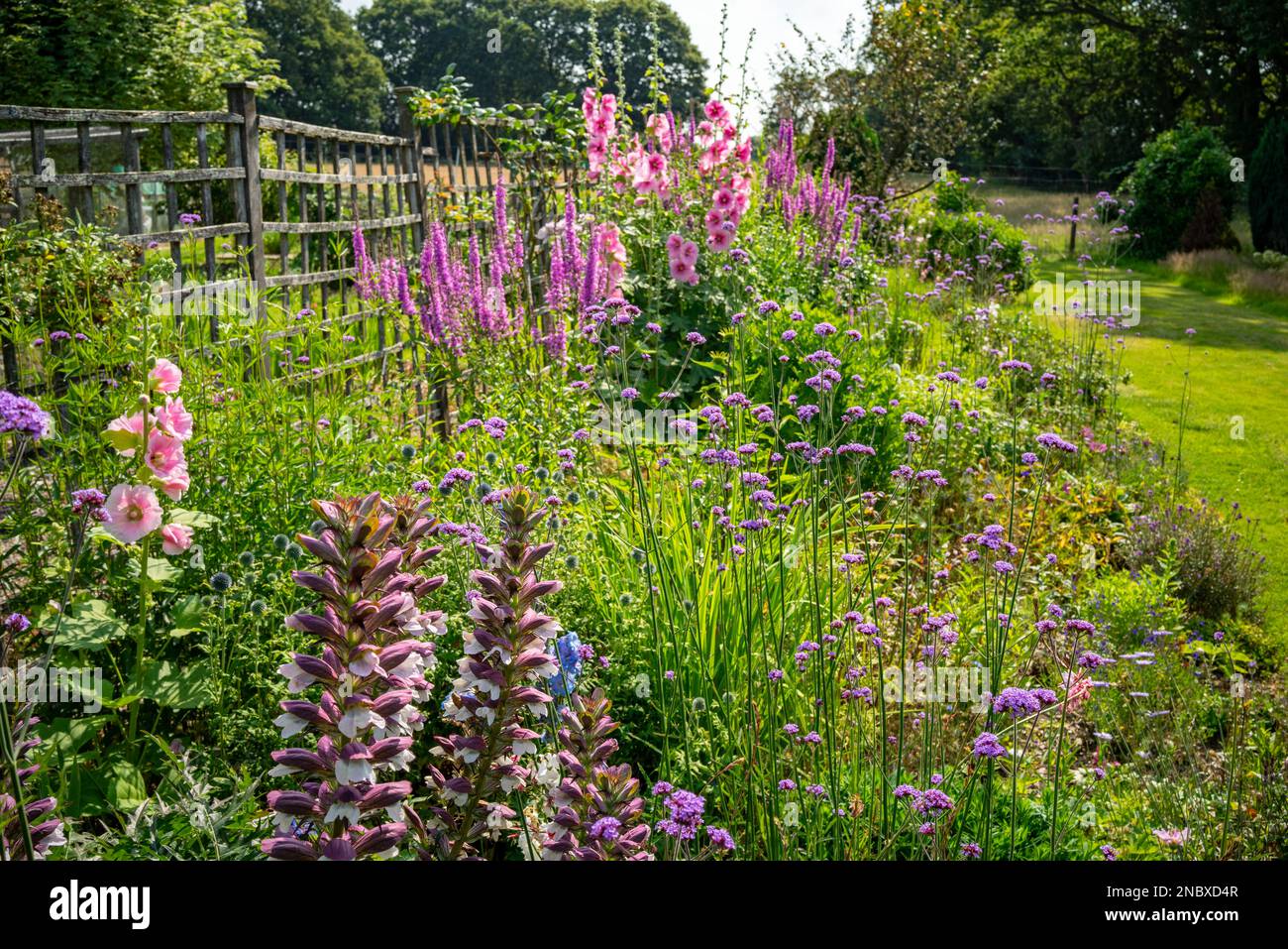 Peggy Davies' garden at Five Oaks in West Sussex, England, UK Stock ...