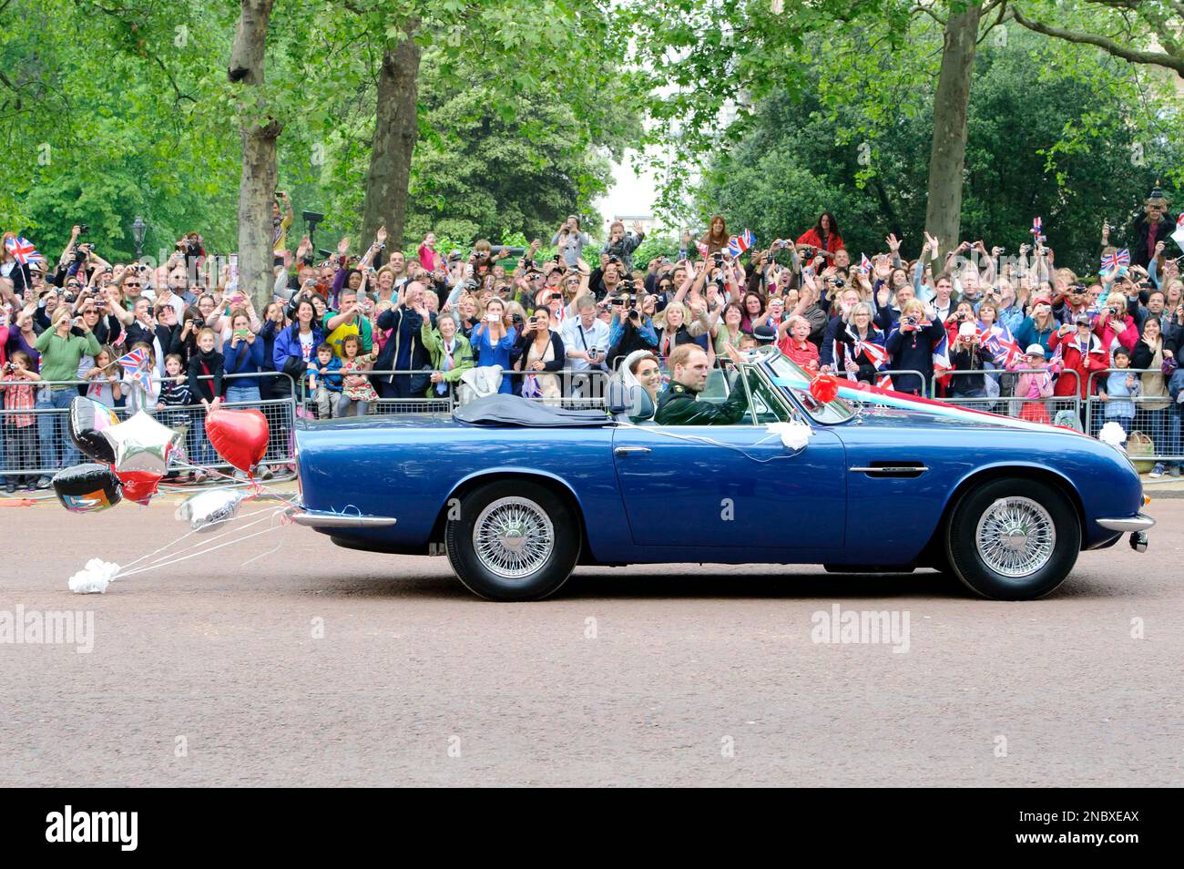 Britain's Prince William drives his wife, Kate, Duchess of Cambridge on ...