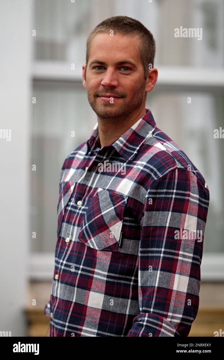 Actor Paul Walker poses during the photo call of the movie " Fast and ...