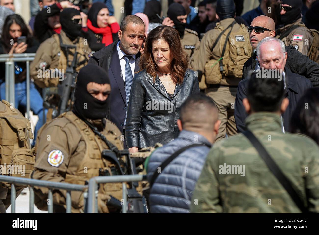 Beirut, Lebanon. 14th Feb, 2023. US ambassador to Lebanon Dorothy Shea ...