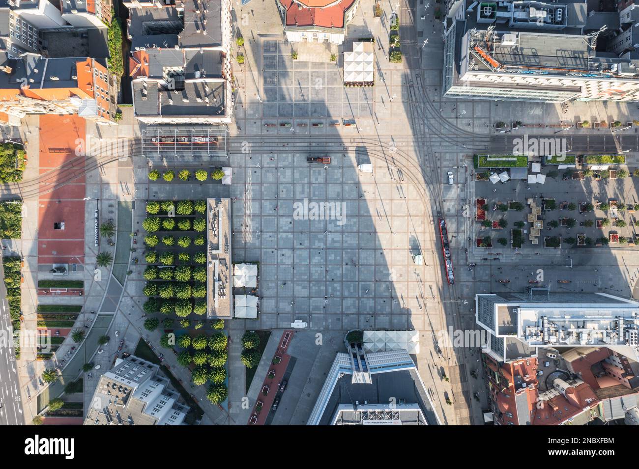 Market Square in Katowice city, Silesia region of Poland Stock Photo ...