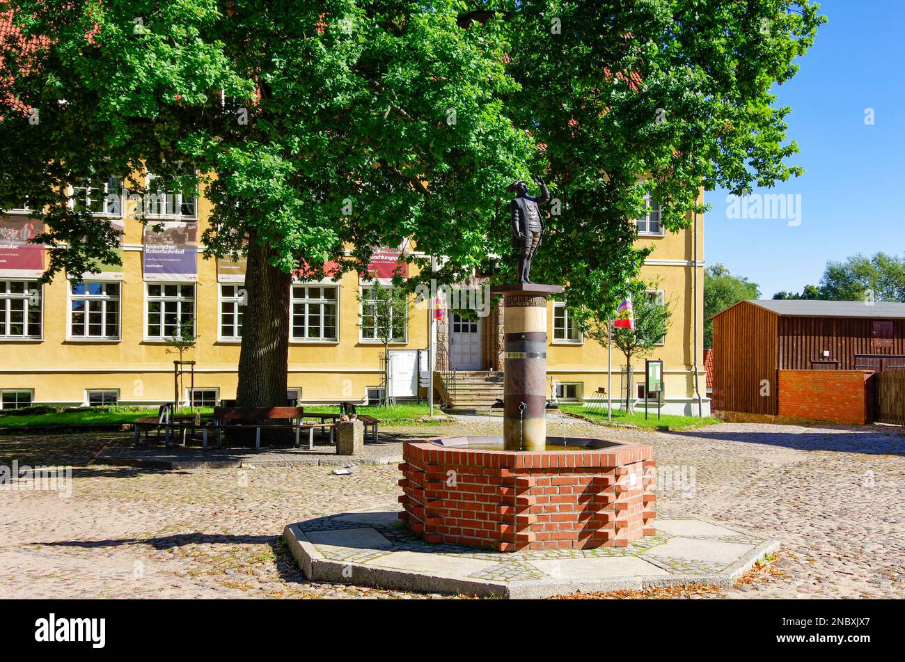 Town hall and municipality of Joachimsthal, Brandenburg, Germany, with ...