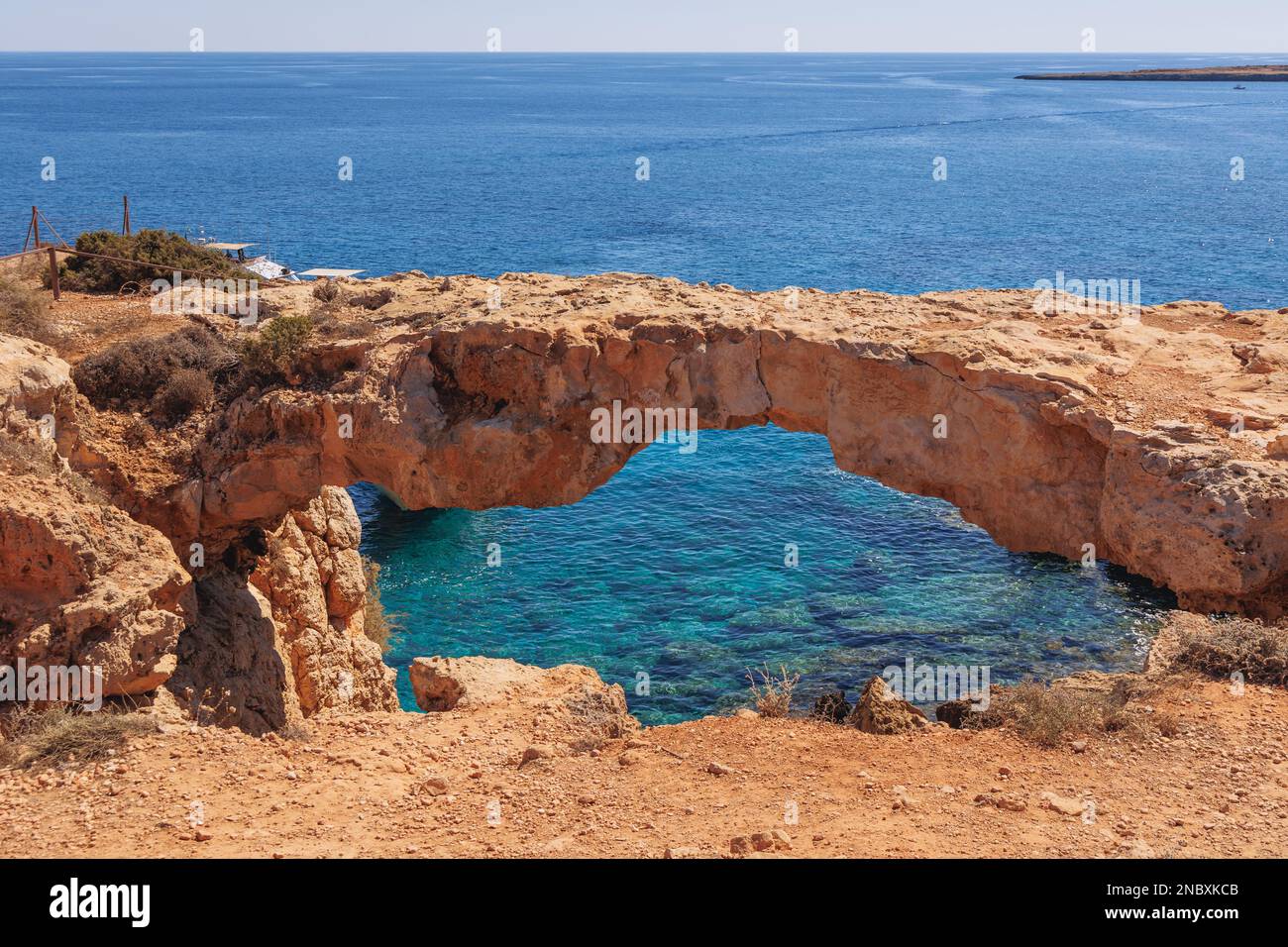 Kamara tou Koraka stone arch in Cape Greco National Forest Park in ...