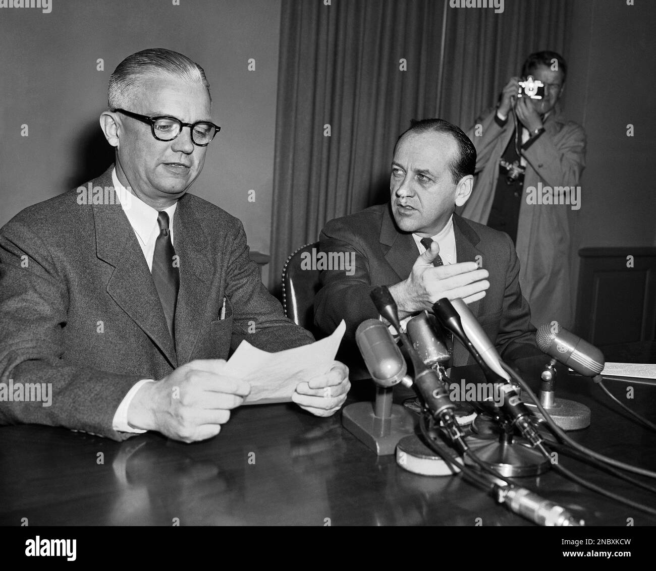 Army Secretary Robert Stevens, left, and John Adams, General Counsel ...