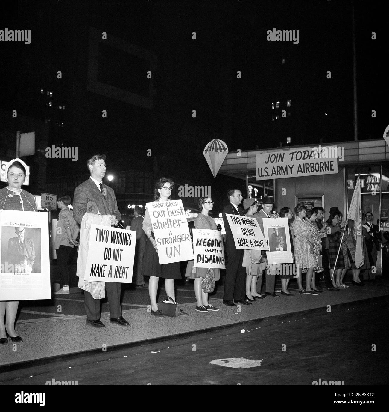 Holding placard standing western script communication hi-res stock ...