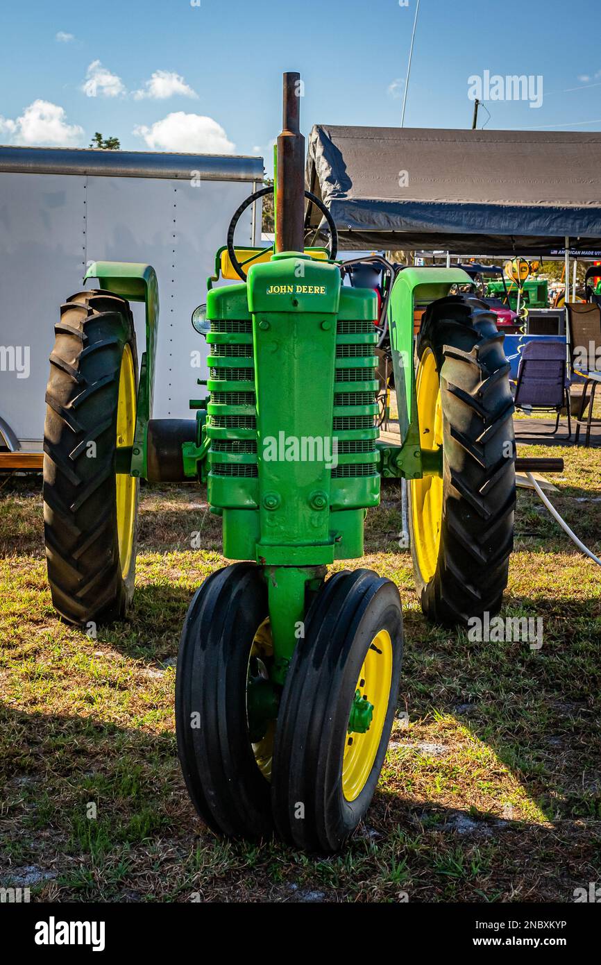 Fort Meade, FL - February 24, 2022: High perspective front view of a ...