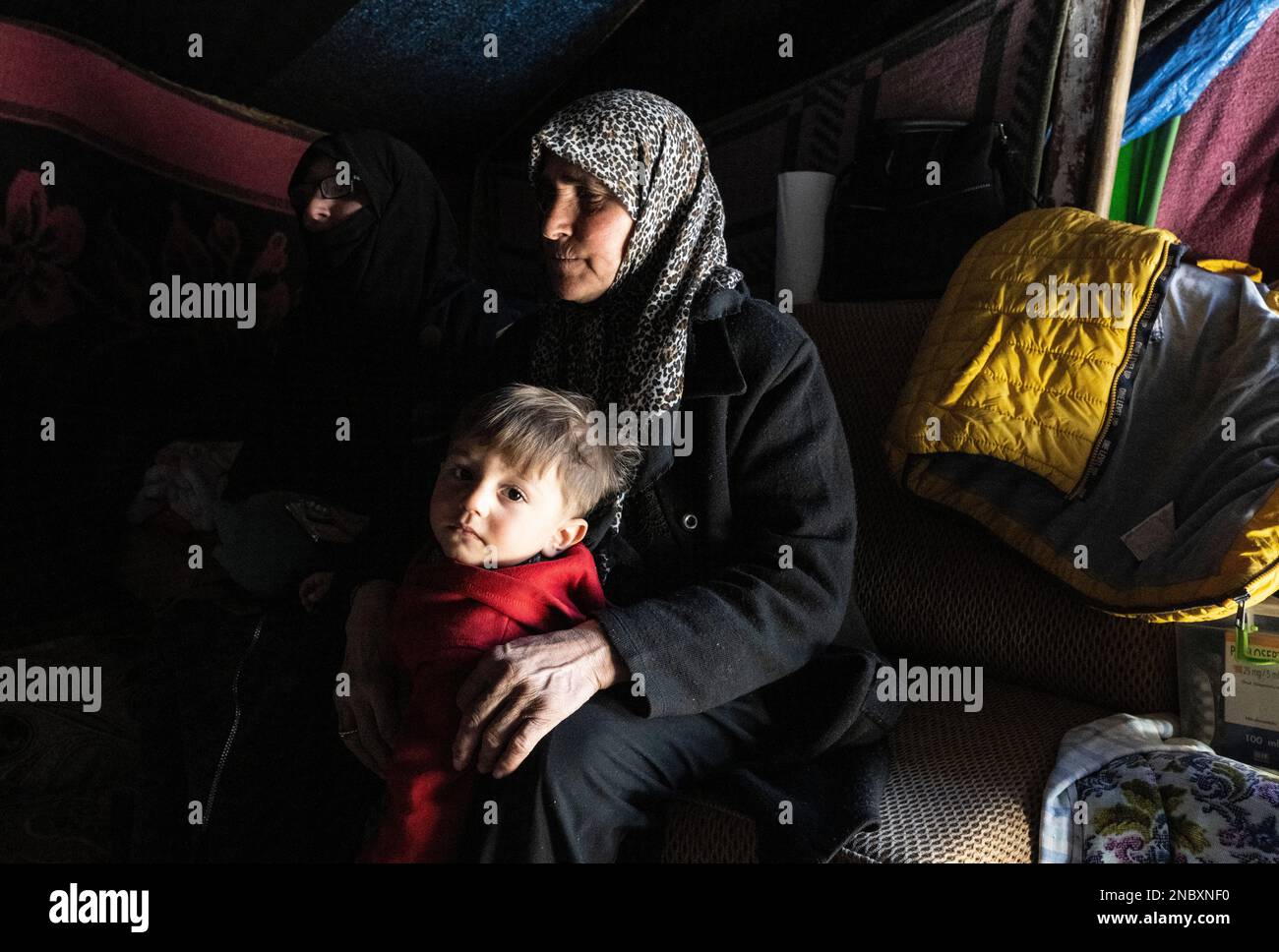 Kirikhan, Turkey. 14th Feb, 2023. A Syrian woman made homeless by the ...