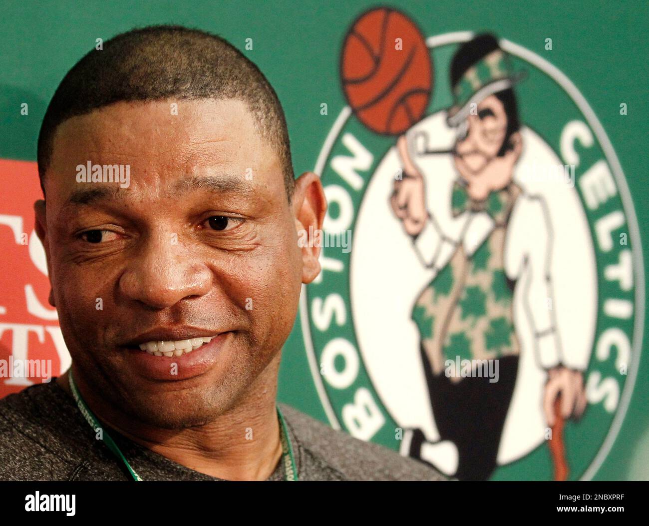 Boston Celtics head coach Doc Rivers speaks to the media before ...