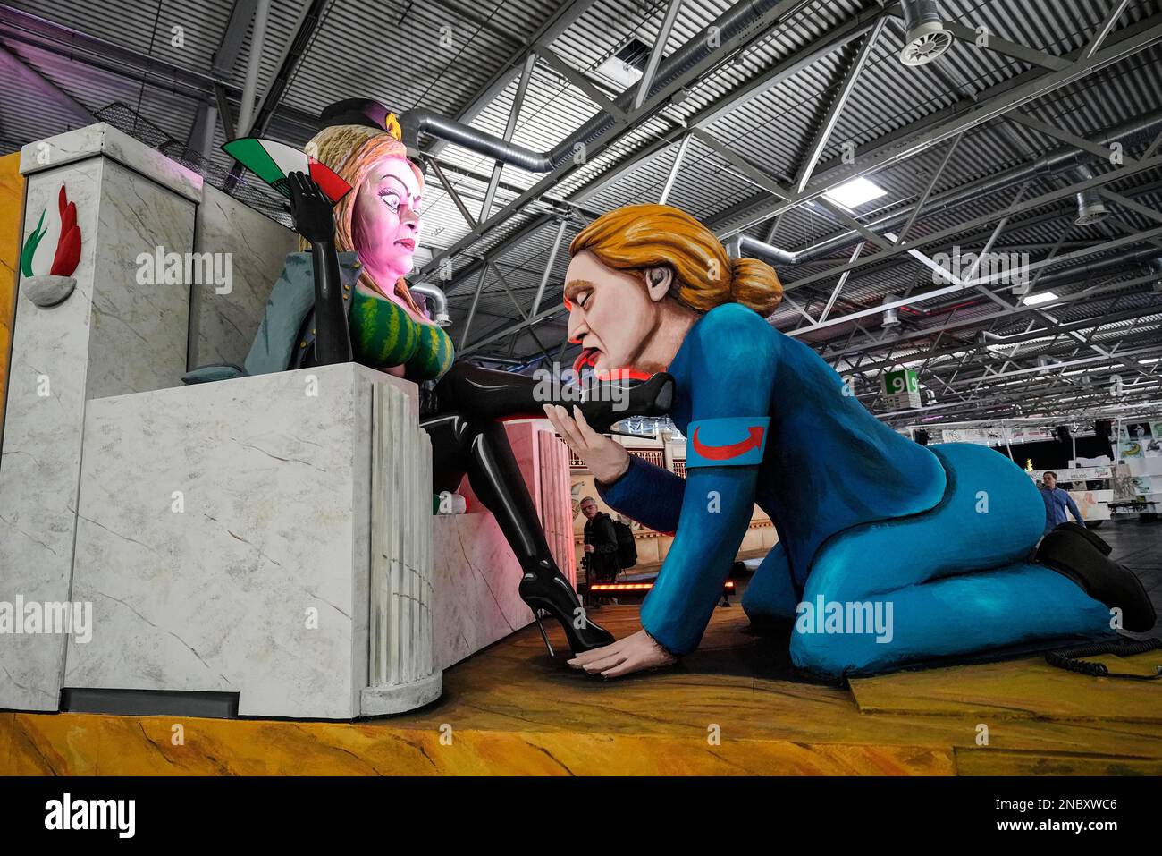 A carnival float depicts Germany's Alternative for Germany politician ...